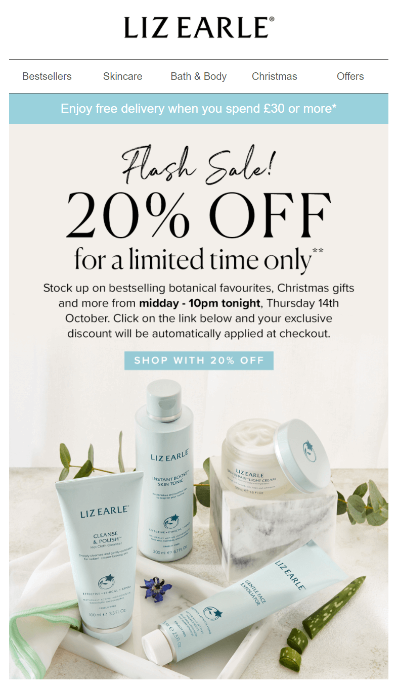 10 Flash Sale Email Examples & Subject Lines | Sender