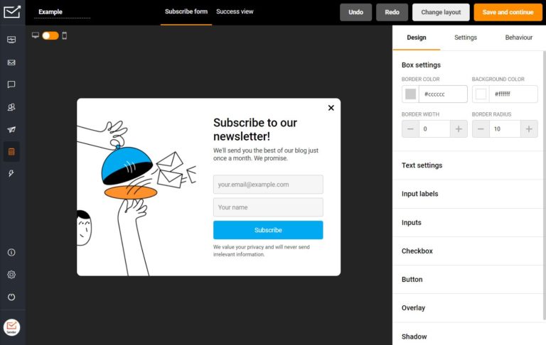 13 Newsletter Signup Examples & How to Create an Effective Form | Sender