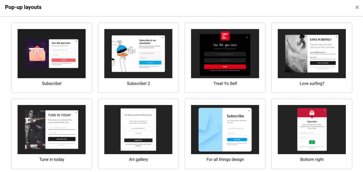 12 Effective Newsletter Signup Examples & Popup Form | Sender