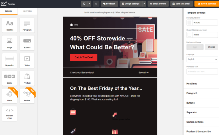 Black Friday: Email Examples, Templates & Campaign Tips | Sender
