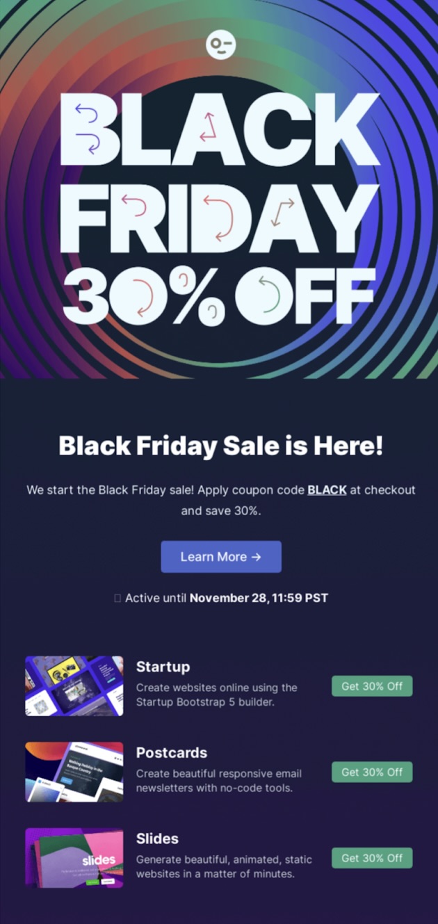 18 Black Friday Email Examples to Increase Sales | Sender