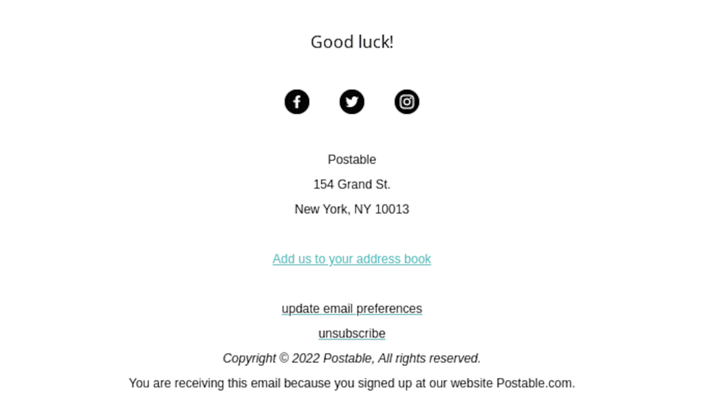 11 Email Footer Best Practices & Examples | Sender