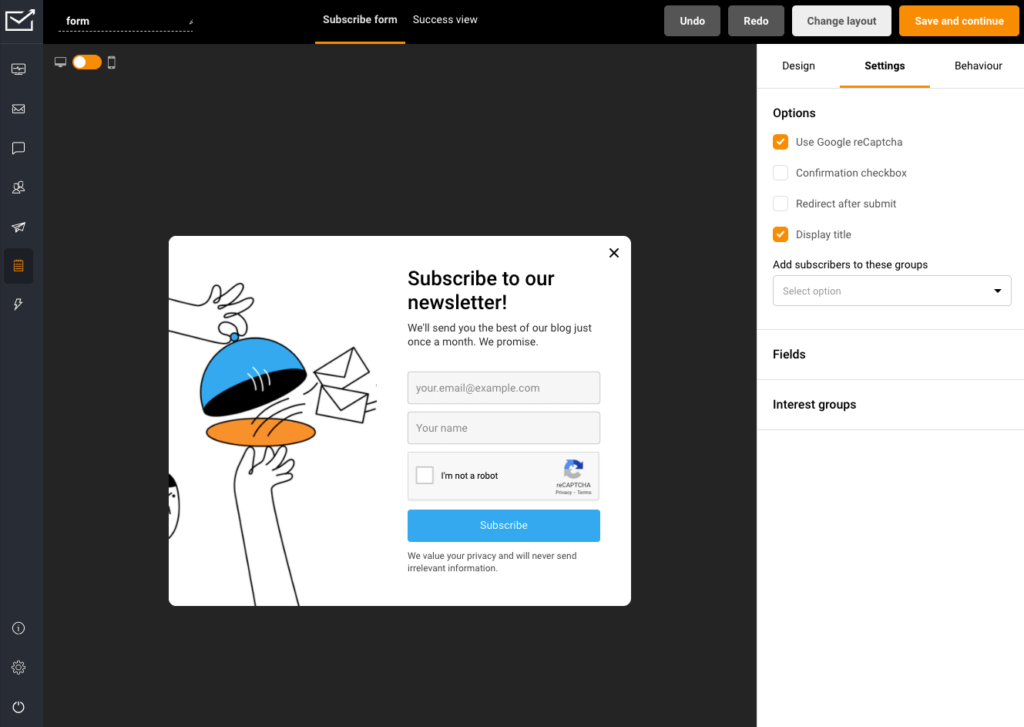 13 Newsletter Signup Examples & How to Create an Effective Form | Sender